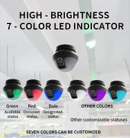 China Front-mounted Ultrasonic Parking Sensor with 7 Adjustable Colors and 0.5m to 4.5m Detection for Smart Parking Guidance System for sale