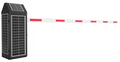 China Solar Powered DC24V Brushless Boom Barrier Four Linkage Anti-Shake Parking Barrier for sale