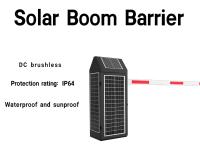 China Solar Powered DC24V Brushless Boom Barrier Four Linkage Anti-Shake Parking Barrier for sale