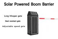 China Solar Powered DC24V Brushless Boom Barrier Four Linkage Anti-Shake Parking Barrier for sale