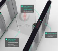 China Zento Automatic Speed Gate Turnstile with 1700mm Glass Barrier LED Indicator for Office Building Airport for sale