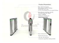 China Zento Automatic Speed Gate Turnstile with 1700mm Glass Barrier LED Indicator for Office Building Airport for sale