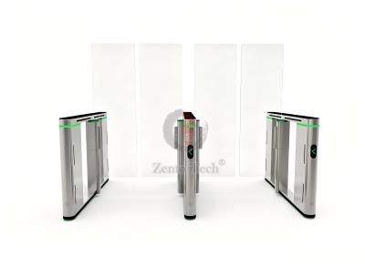 China Zento Automatic Speed Gate Turnstile with 1700mm Glass Barrier LED Indicator for Office Building Airport for sale
