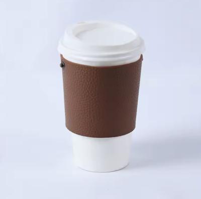 China Personalized Leather Pint Glass Sleeve Eco Friendly for Beer Drink Daily Use for sale