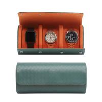 China Handmade Leather Watch Case Box Water Resistant Custom Size Leather Watch Holder for sale
