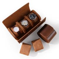 China Custom Watch Box Luxury Pu Travel Storage Leather Watch Roll Watch Case Box for sale