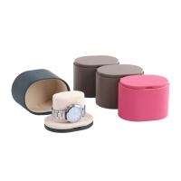 China Slide Luxury Single Watch Roll Pu Leather Box Storage Custom Logo 1 Slot Storage Watch Travel Box for sale