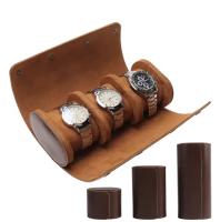 China Travel Leather Caja Para Reloj Luxury Portable Watch Box Packaging Watch Roll Case for sale