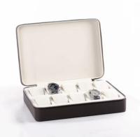 China Custom Zip Men Watch Storage Saffiano Pattern Travel Watches Case Luxury Watch Box for sale