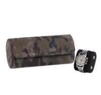 China OEM PU Leather Watch Roll Handmade Pattern Display Storage Case Protective Customized for sale