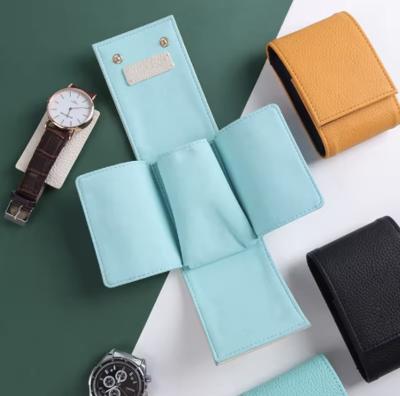 China OEM Leather Watch Packaging Gift Bag Eco Friendly Leather Watch Storage Case for sale
