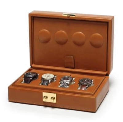 China OEM Custom Leather Watch Boxes 8 Slot Leather Watch Case Holder Water Resistant for sale