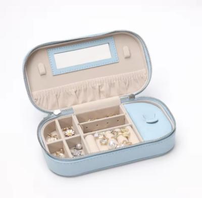 China OEM Brand PU Leather Jewelry Boxes Custom Color Small Travel Jewelry Storage Box for sale