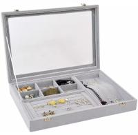 China Custom Logo 4 In 1 Stackable Jewelry Tray With Lid For Necklaces Rings Earrings for sale