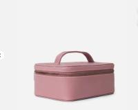 China Large Functional PU Leather Beauty Case Top Handle Travel Vanity Hard Toiletry Bag for sale