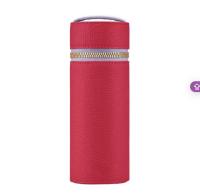 China Luxurious Genuine Leather Cosmetic Cases Zipper Leather Brush Case With Top Handle for sale