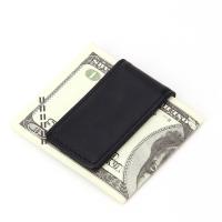 China Custom Color Genuine Leather Magnetic Money Clip For Holding Cash for sale