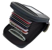 China Fashion Genuine Leather Credit Card Wallet Holder Travel Card Holder Custom Sized for sale