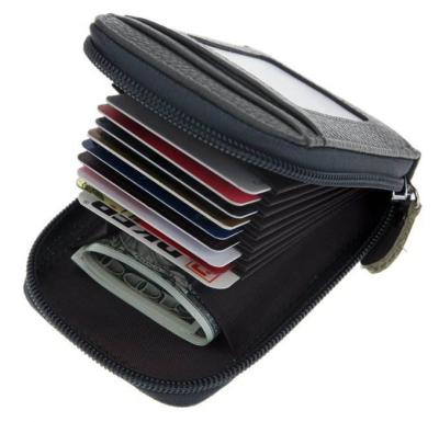 China Fashion Genuine Leather Credit Card Wallet Holder Travel Card Holder Custom Sized for sale