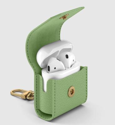 China Customized Caring Leather Earphone Pods Protective Case Earphone Cover Shockproof for sale