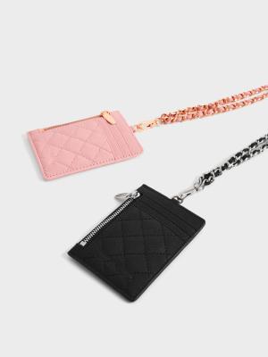China Popular PU Leather Card Holders With Lanyard Promotion Gift Customized Brand for sale