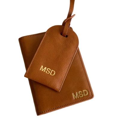 China OEM Brand Personalised Unisex Leather Passport Cover With Card Slots Travel Accessories for sale