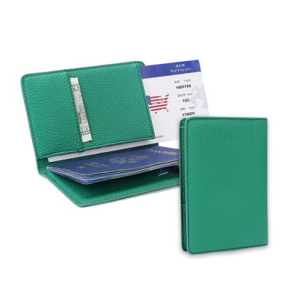 China PU Leather Multi Pocket Travel Organizer Passport Slot Card Holder Cash Ticket Storage for sale