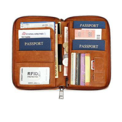 China Slim Vegan Leather Passport Cover Multifunctional Ticket Organizer With Wrist Strap for sale