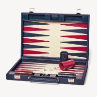 China OEM ODM Table Chess Game Wooden Leather Backgammon Board Travel Luxury Backgammon Set for sale