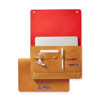 China Multifunction Business Laptop Sleeve Bag Leather Laptop Cover With Card Holder for sale