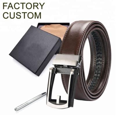 China Custom Color Fit Men Genuine Leather Belt Automatic Buckle Belt Modern Style for sale