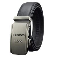 China Custom Sizes Luxury Genuine Leather Belts Business Cowboy Top Grain Leather Golf Belts for sale