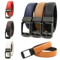 China Genuine Cowhide Cow Leather Belts Automatic Ratchet Fake Pin Buckle Belt for Mens for sale