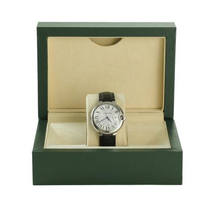 China Customized high-end watch box PU leather gift accessories display storage wooden collection high-end green water ghost watch box for sale