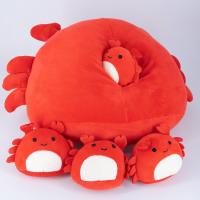 China OEM ODM Crab Soft Animal Pillows Large Cute Crab Plush Sets With 4 Baby for sale