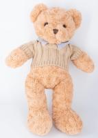 China 45cm Cute Stuffed Teddy Bears Bow Tie Hoodies Plush Toys Strippable Sweater Bear for sale