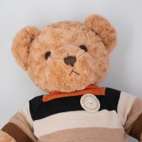 China Different Colors Teddy Bear Long Plush Toy With Knit T Shirt Small Bear Stuffed Animal for sale