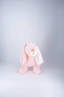China Cute Pink Bunny Plush Toy Realistic Soft Stuffed Animal with Adorable Design for sale