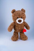China Cute Stuffed Animals Toys Teddy Bear Cuddly Soft Plush with Heart Customized Colour for sale