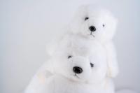 China Low MOQ White Polar Bear Mother And Baby Plush Toy Custom Soft Stuffed Animal Doll for sale