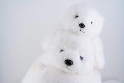 China Low MOQ White Polar Bear Mother And Baby Plush Toy Custom Soft Stuffed Animal Doll for sale