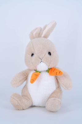 China OEM Custom Design Made Mascot Dolls Carrot Rabbit Holding Cute Plush Toy for sale