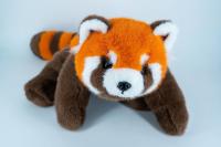 China 30cm Simulation Stuffed Toys Prone Posture Red Panda Plush Doll Suspension Design for sale