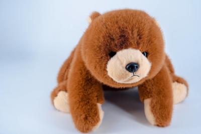 China Weighted Design Standable Brown Bear Plush Toy Warm Hugs Steady Companionship for sale