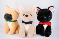 China Custom Logo Dog Plush Toys Snuggly Hug Soft Holiday Gifts Home Decor for sale