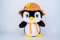 China Low MOQ PP Cotton Soft Penguin Plush Toy Cute With Yellow Hat Multiple Sizes for sale