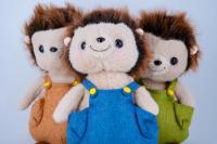 China Three Color Soft Plush Toys Custom Design Animal Plush Doll Hedgehog 25-40cm size for sale