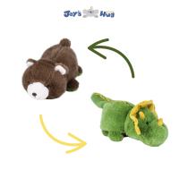 China Dino And Brown Bear Plush Toy Dinosaur Bear Transformable Animal Stuffed Toy for sale