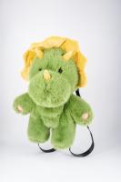 China Kawaii Stuffed Animal Backpack Archie Green Anime Dinosaur Plush Bag 30cm-50cm for sale
