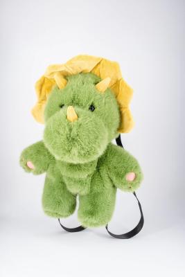China Kawaii Stuffed Animal Backpack Archie Green Anime Dinosaur Plush Bag 30cm-50cm for sale